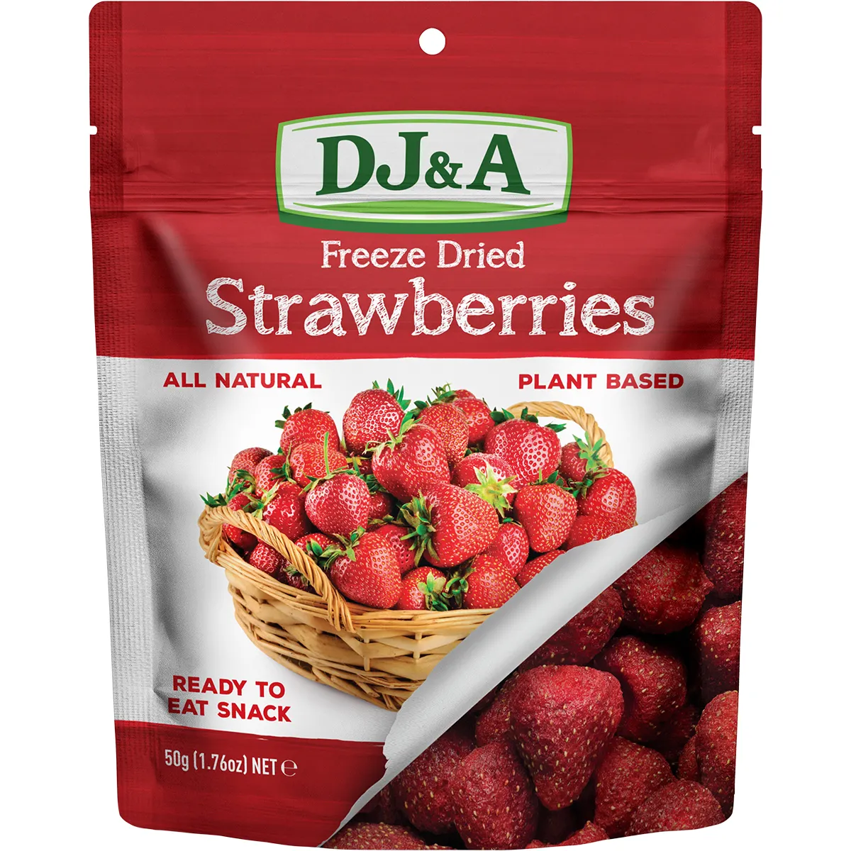 DJ&A - Freeze Dried Strawberries 50g – Wholefoods
